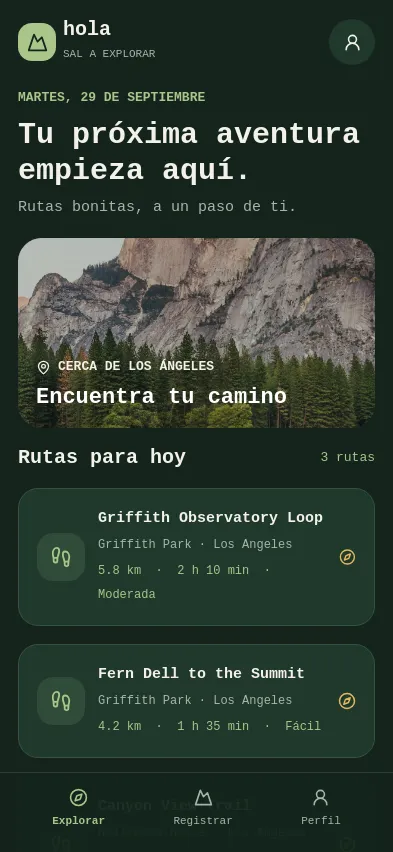 Hola Hike Tracker