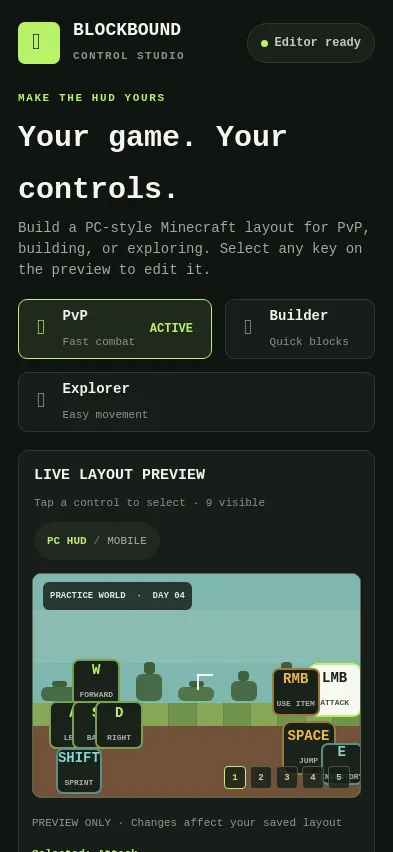 Custom Minecraft Controls