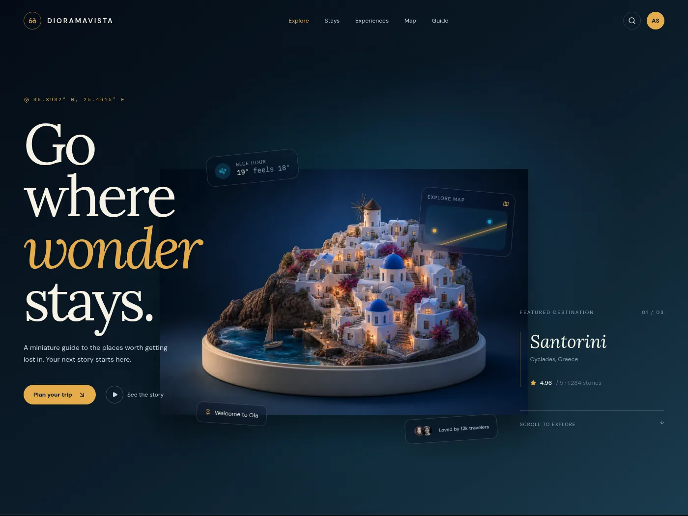 DioramaVista Landing Page