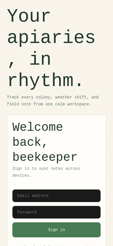 BeeKeeper Hive Tracker