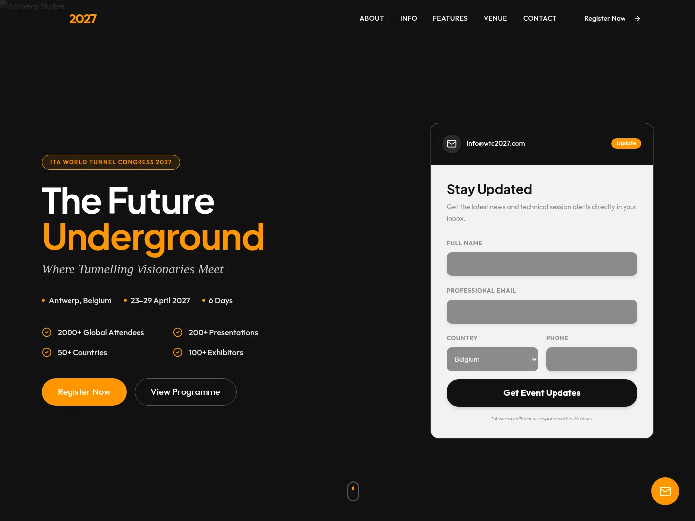 WTC2027 Landing Page