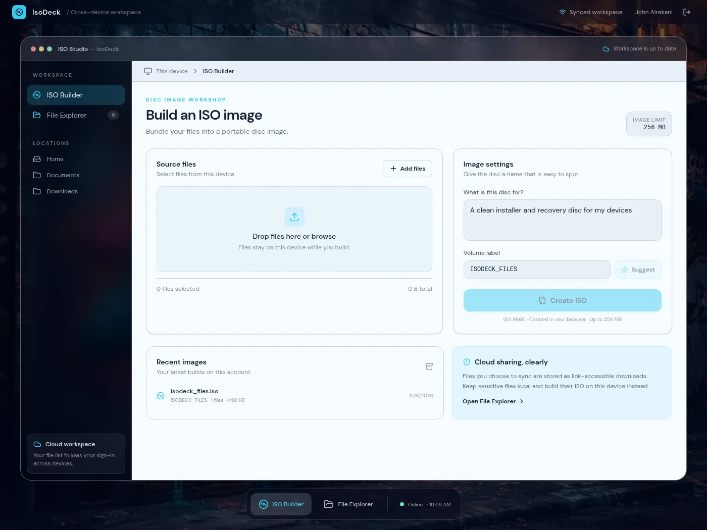 CrossDevice ISO Explorer