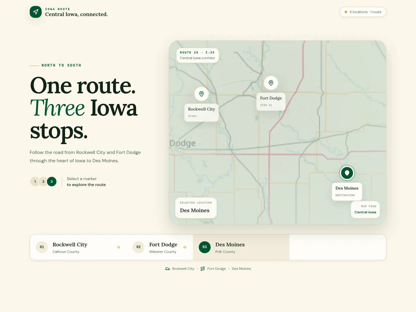 Iowa Route Mapper