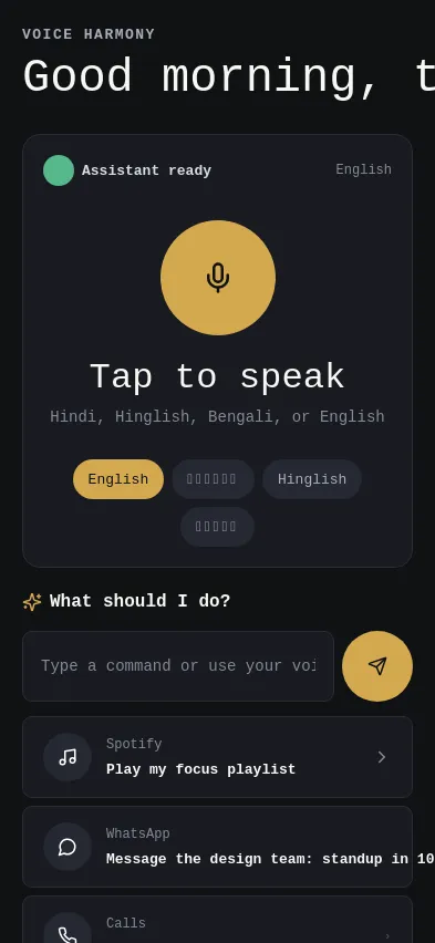 Voice Harmony Assistant