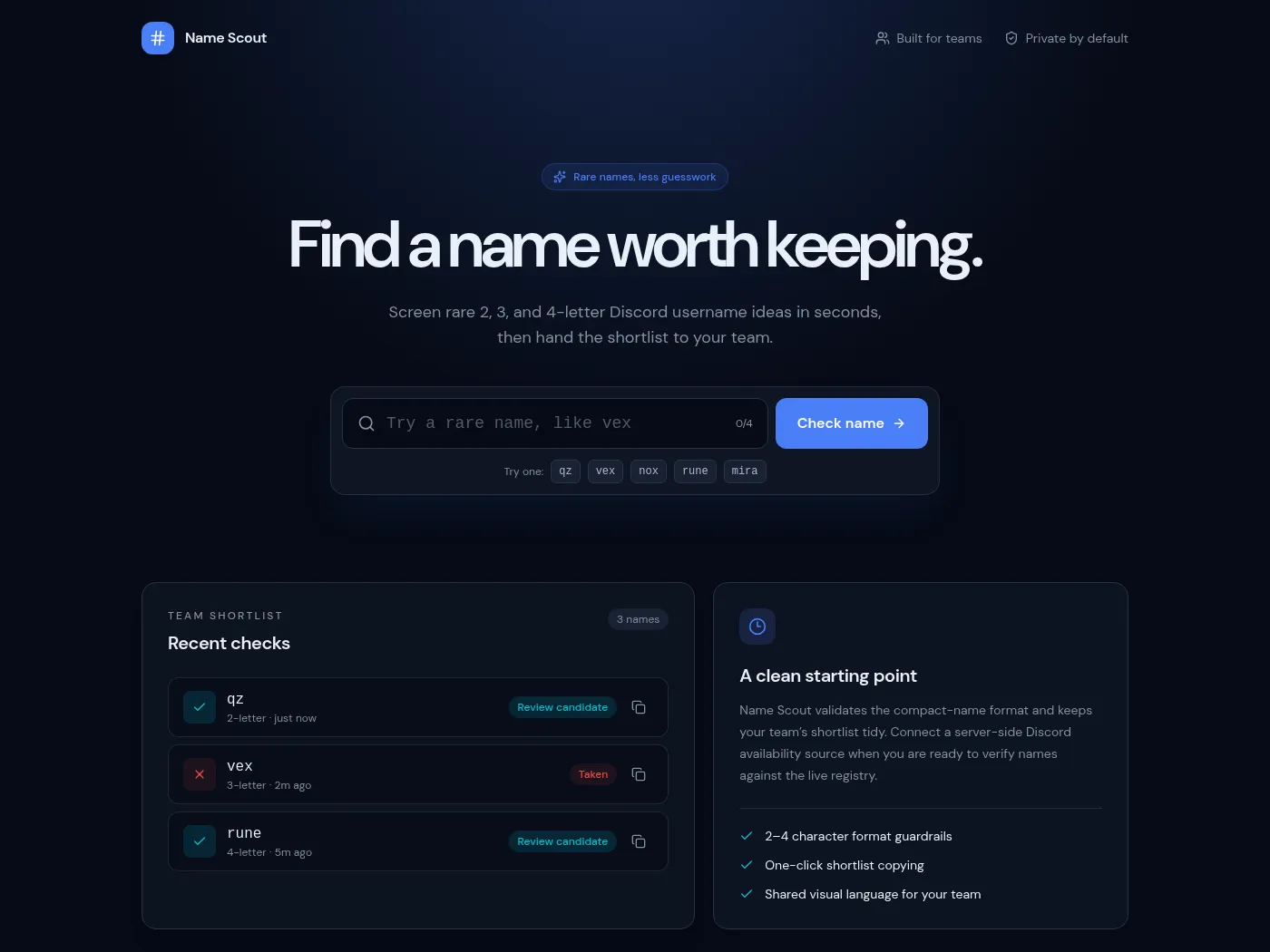 Discord Name Checker