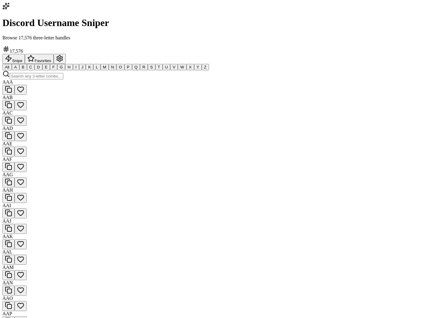 Discord Handle Sniper
