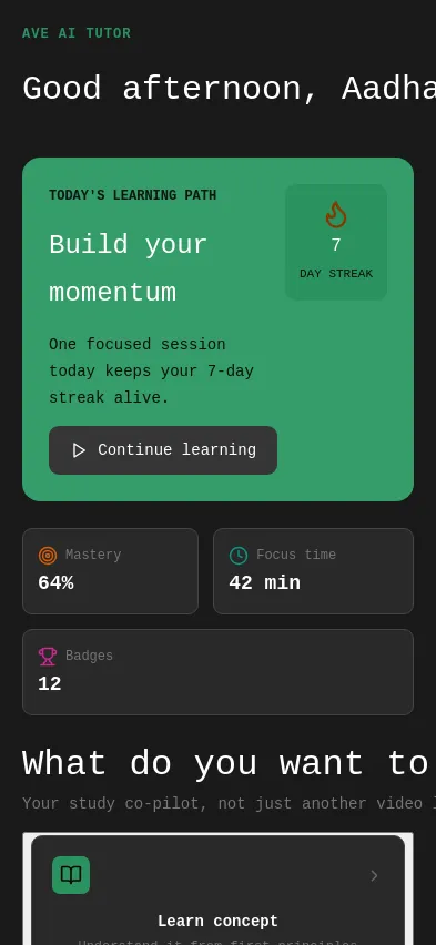 AVE AI Tutor