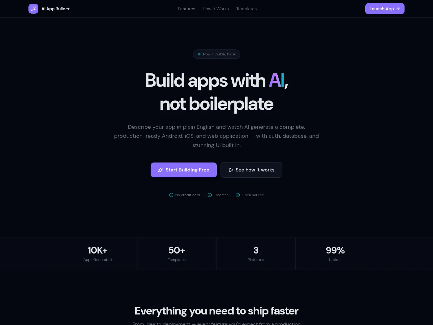AI App Builder Platform