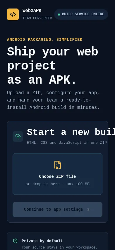 Web2APK Converter