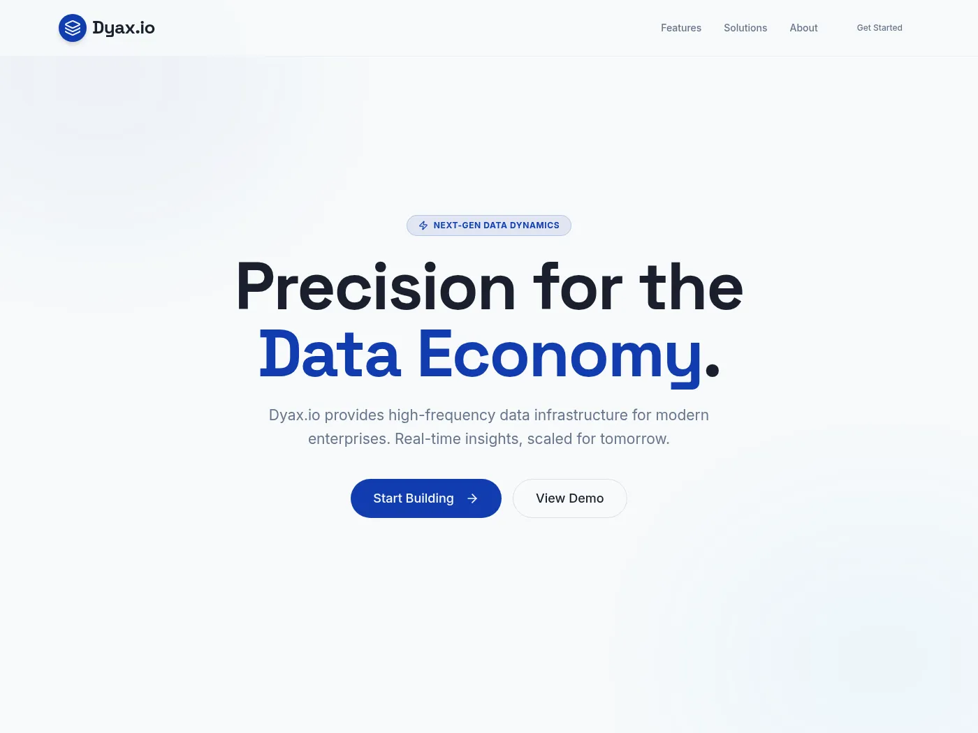 Dyax.io Landing Page