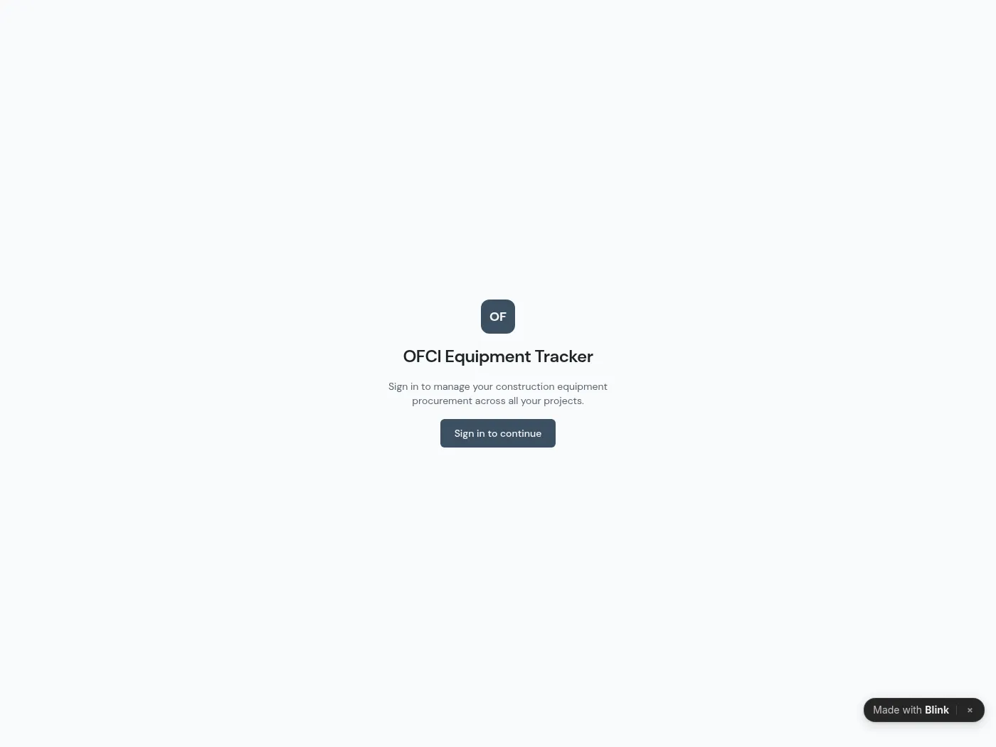 OFCI Equipment Tracker