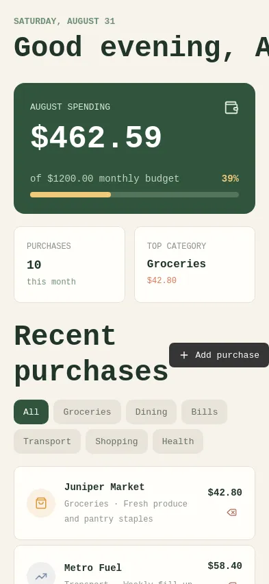 Smart Budget Tracker