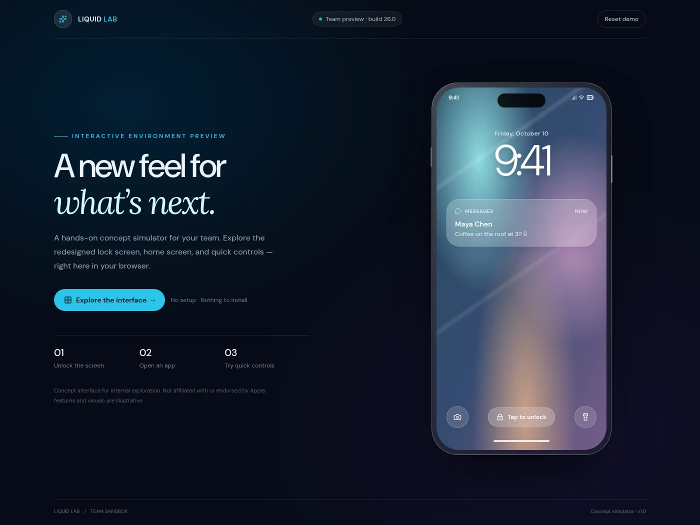 iOS 26 Web Simulator