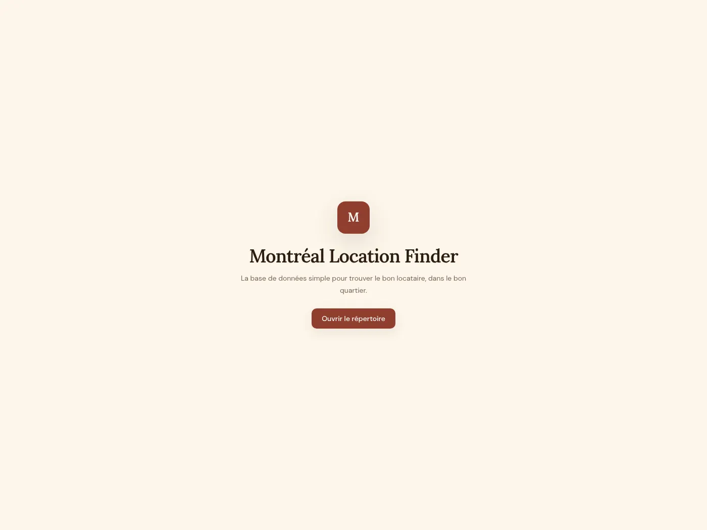Montréal Location Finder