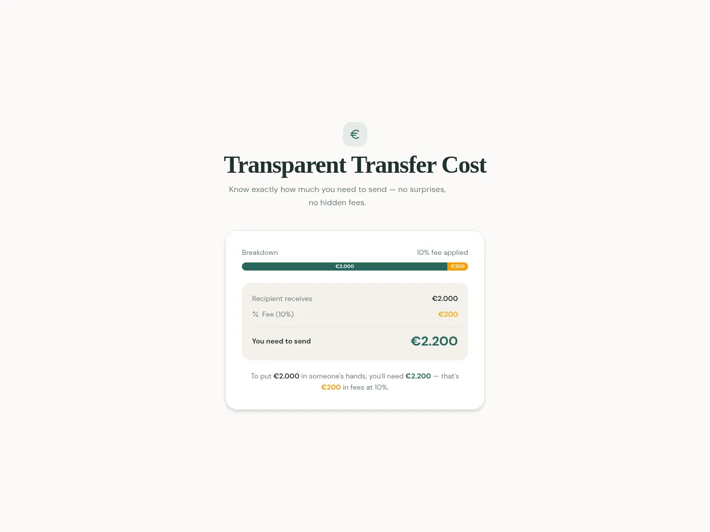 Transparent Transfer Cost