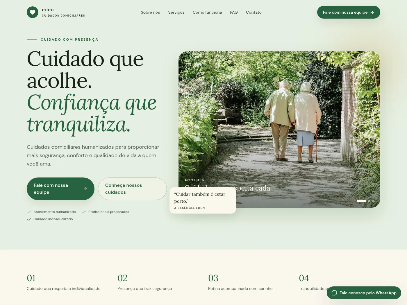 Eden Cuidados Domiciliares Site