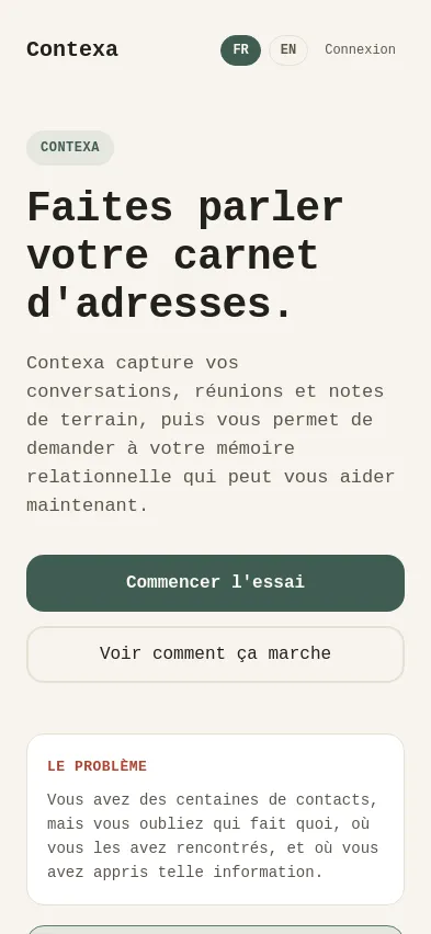 Contexa Relationship Memory