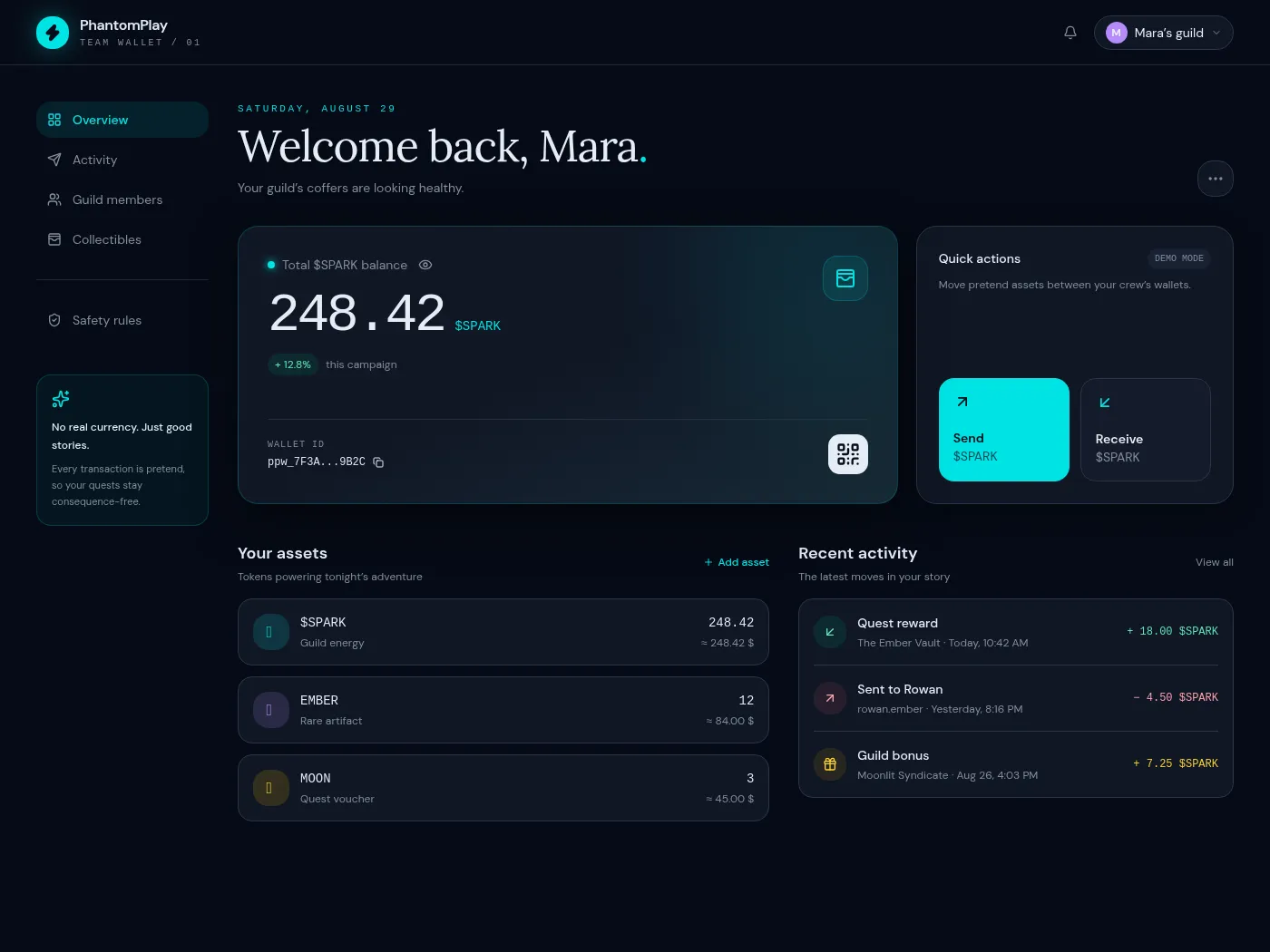 PhantomPlay Wallet