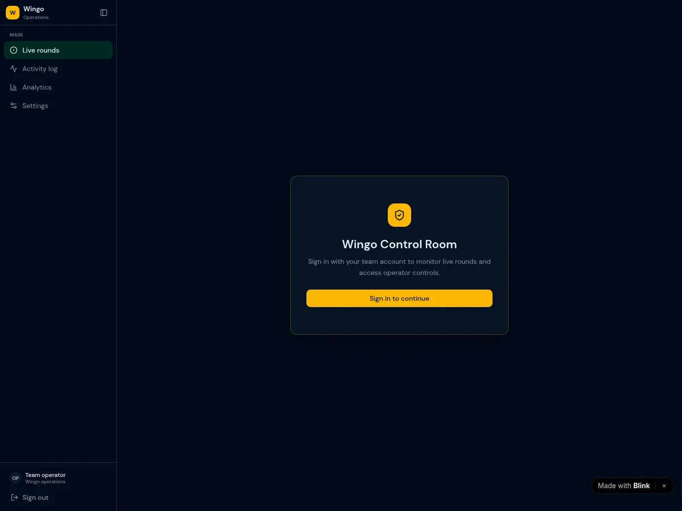 Wingo Admin Panel