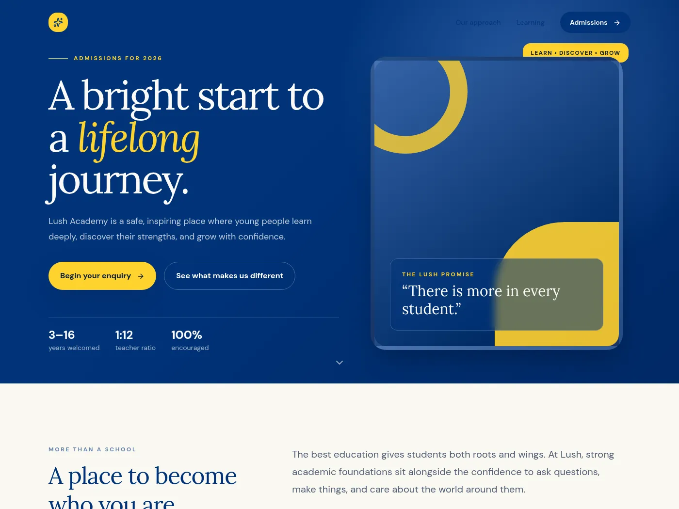 Lush Academy Website