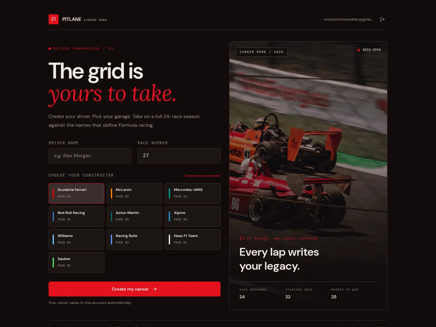 F1 Career Simulator