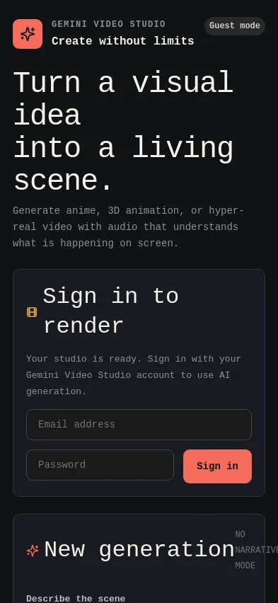 Gemini Anime Video Studio