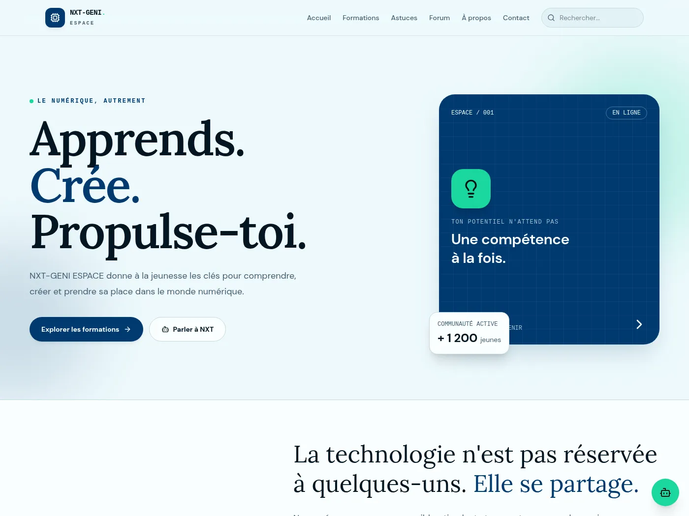 NXT-GENI Espace Hub