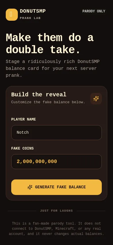 DonutSMP Prank App