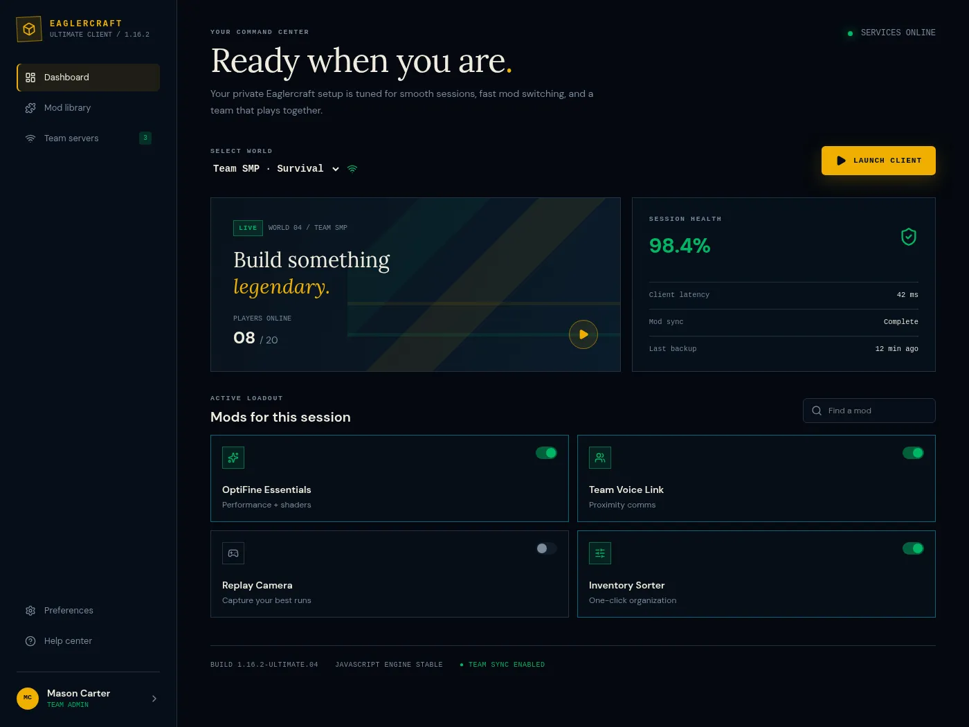 Eaglercraft Ultimate Client