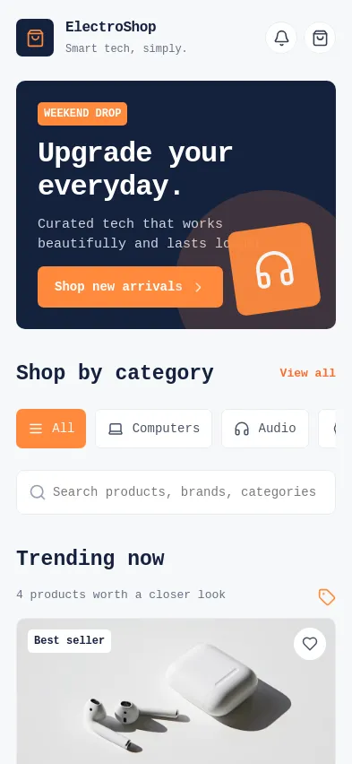 ElectroShop Mobile App