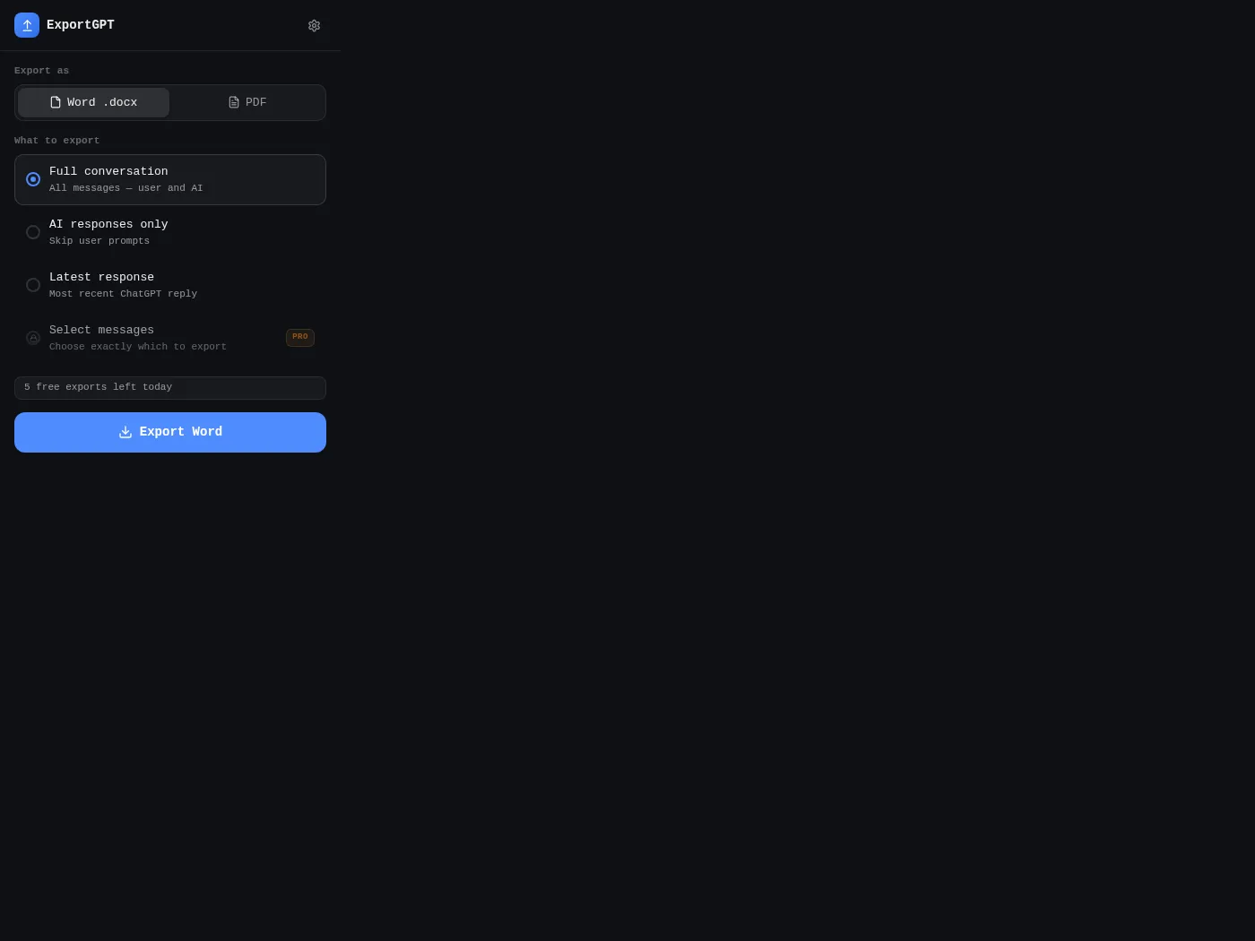 ChatGPT Exporter Pro