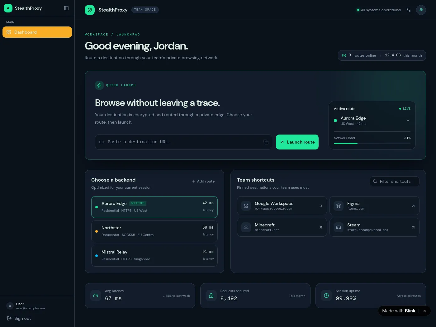 StealthProxy Portal