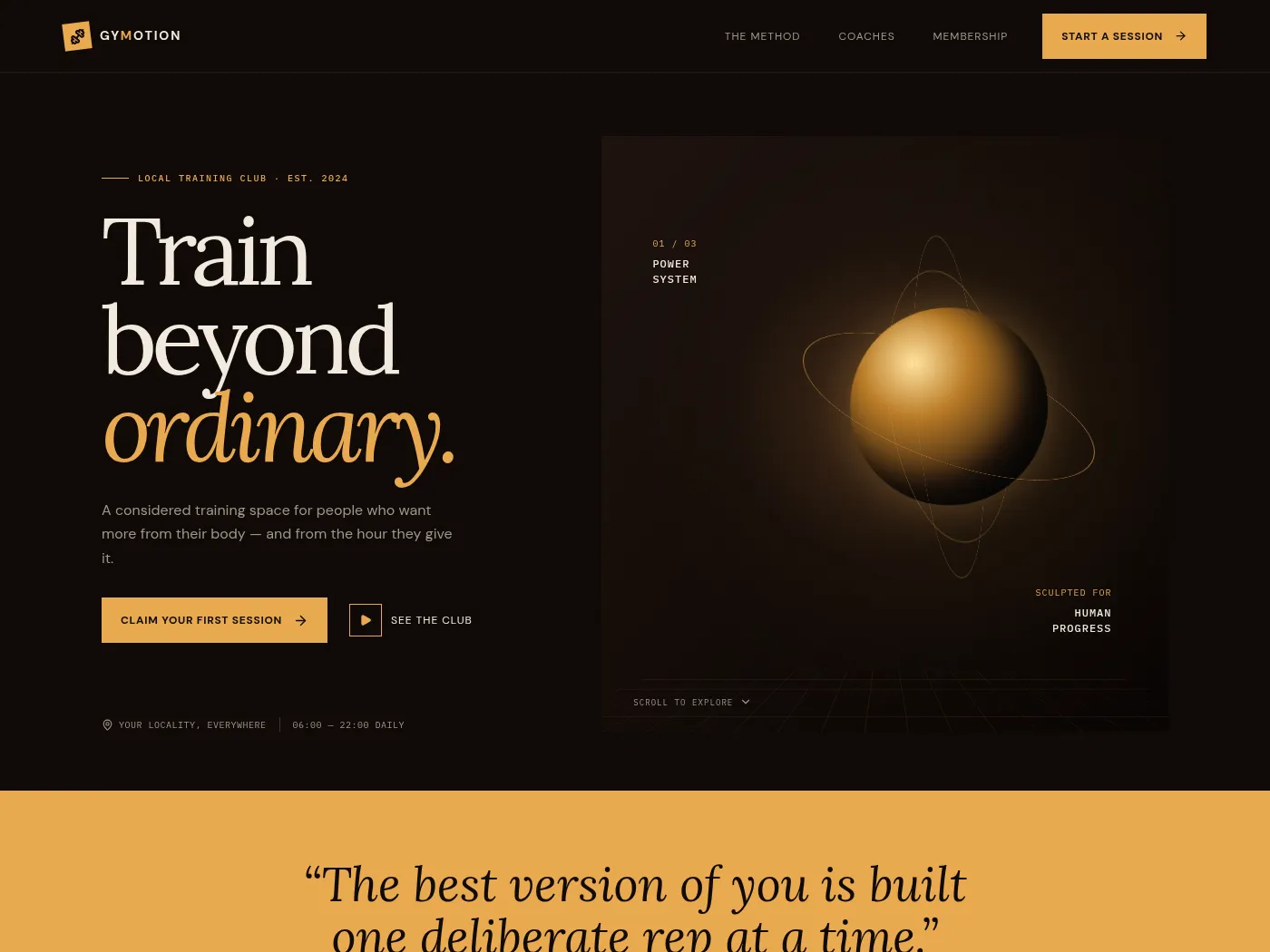 GYMotion 3D Web Showcase