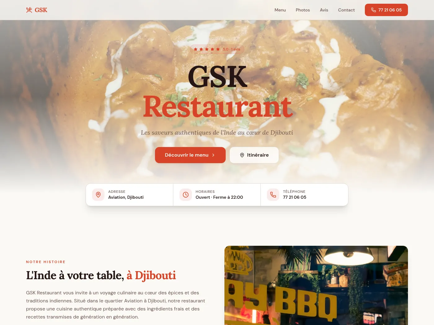 GSK Restaurant Website