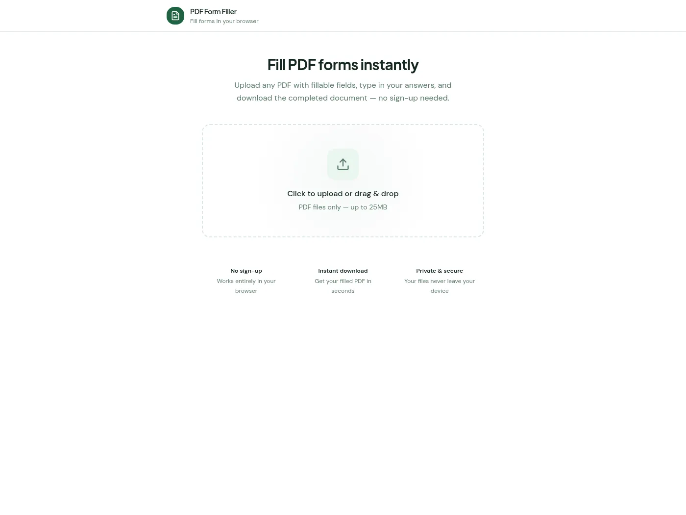 PDF Form Filler Web