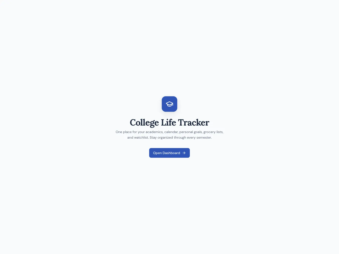 College Life Tracker
