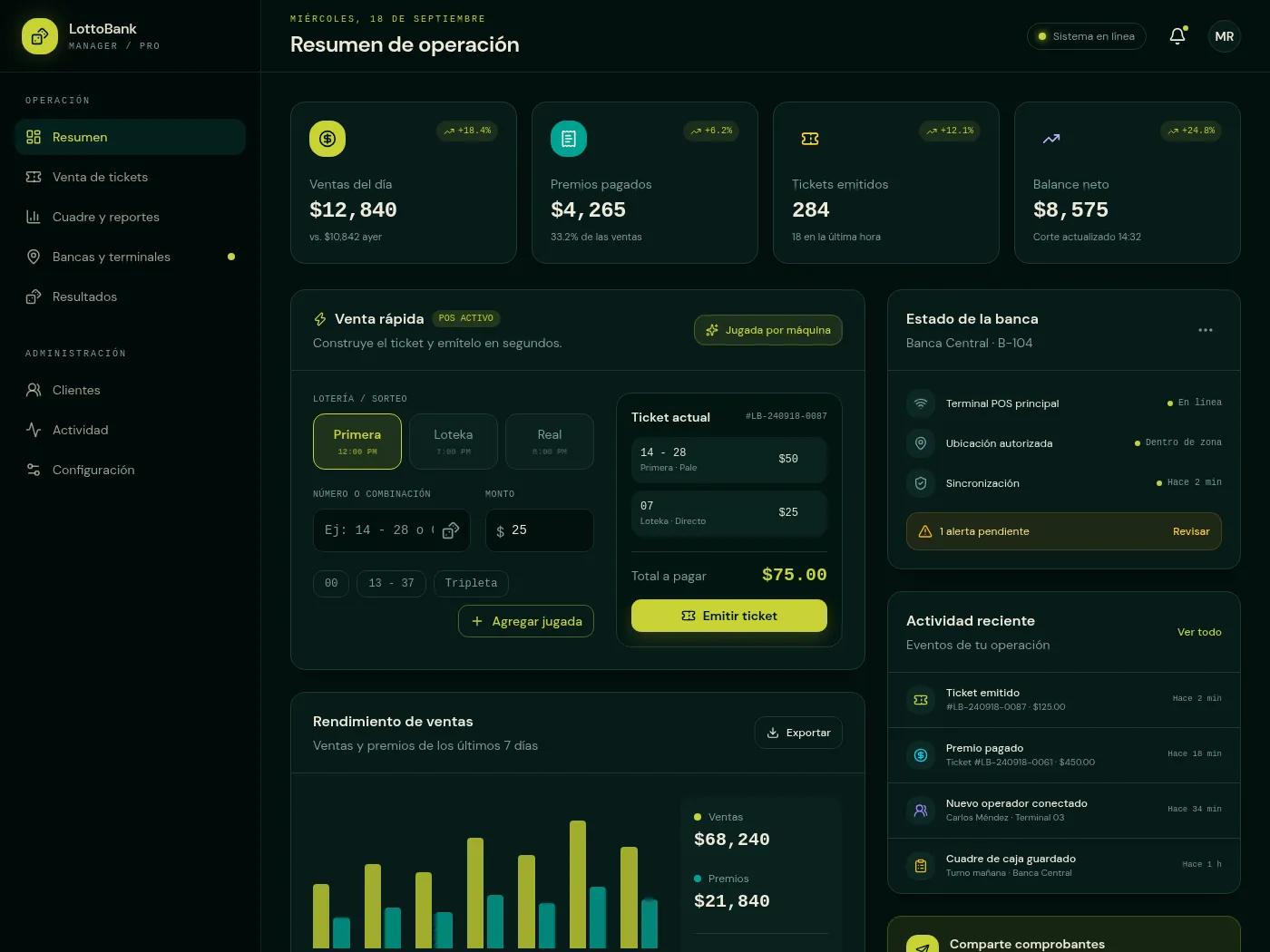 LottoBank Manager
