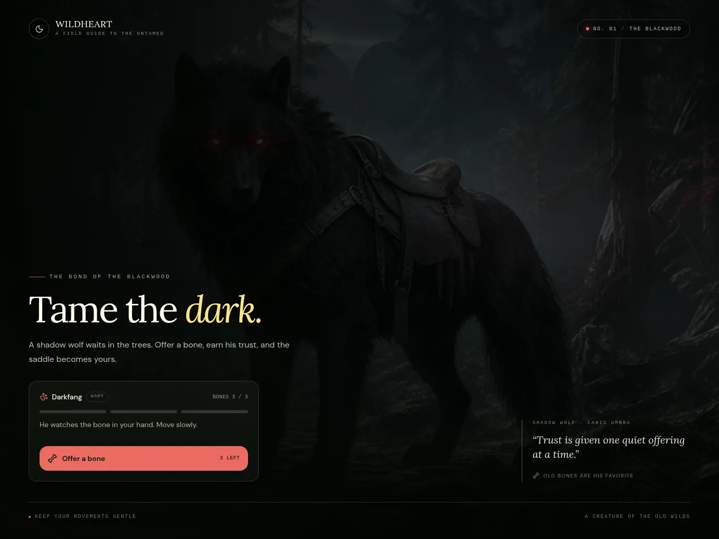Rideable Dark Wolf
