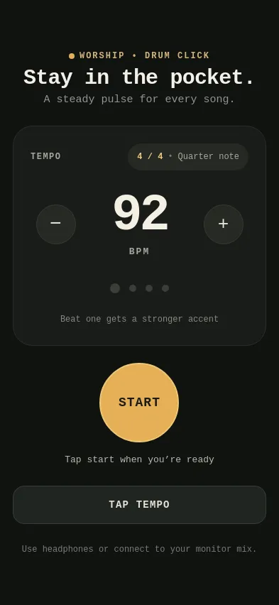 Gospel Drum Click App