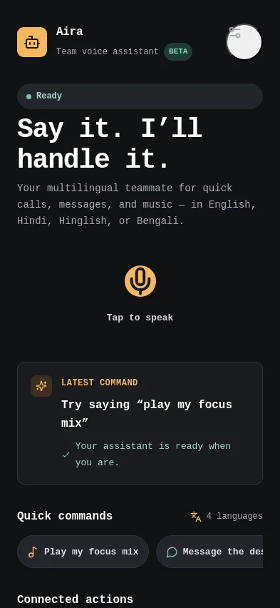 Multilingual Voice Assistant