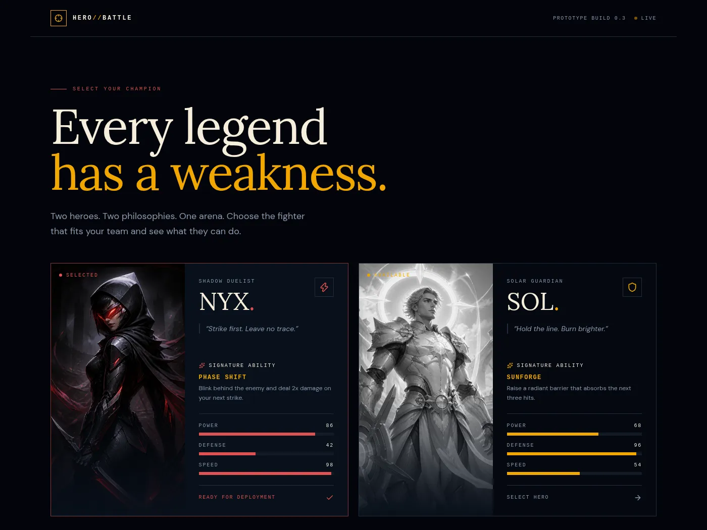 Hero Battle Prototype