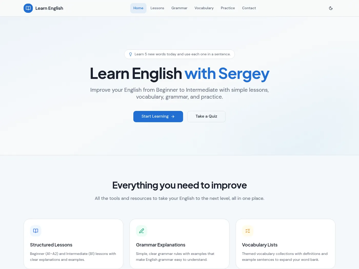 Learn English with Sergey