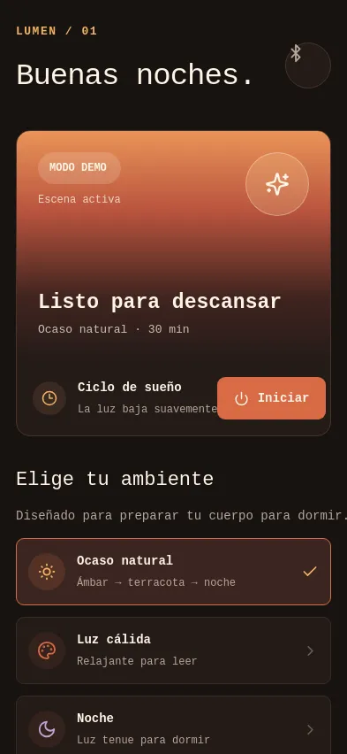 Smart Sunset Lamp App