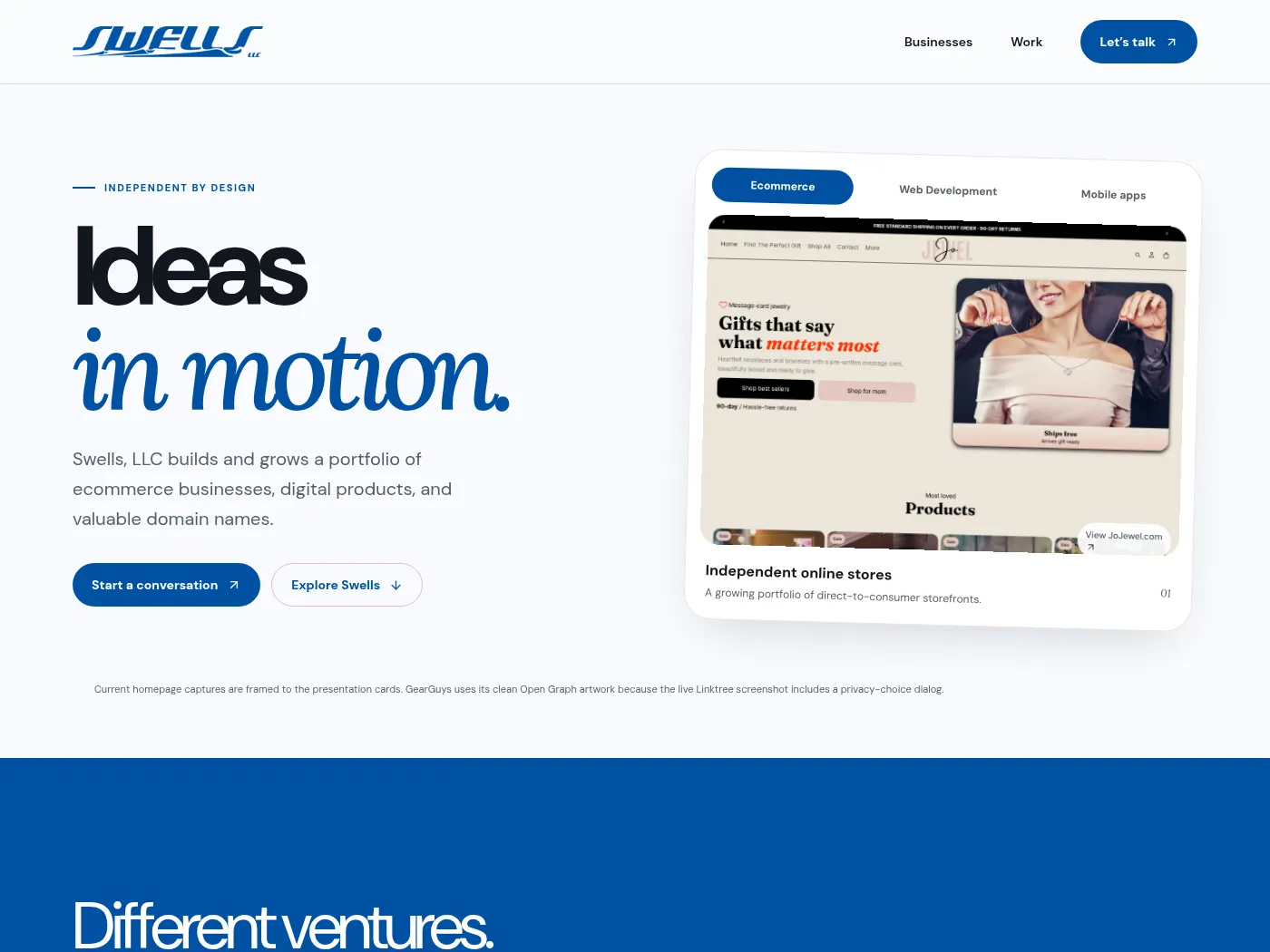 Swells Site Redesign