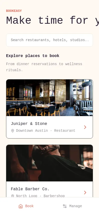 BookEasy Mobile App