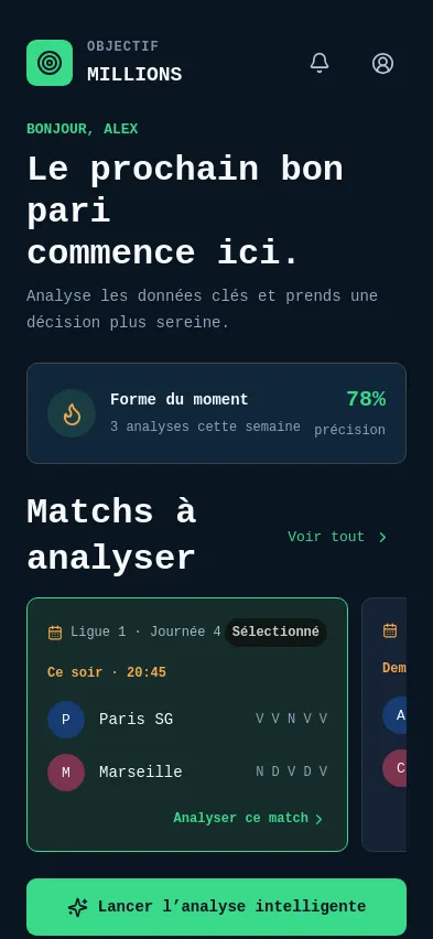 ObjectifMillions Predictor