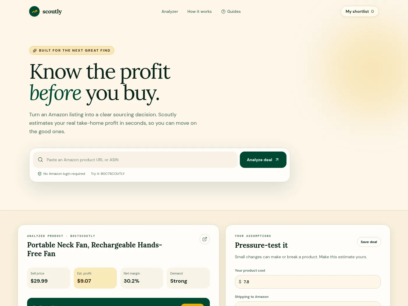 Easy Amazon Profit Tool
