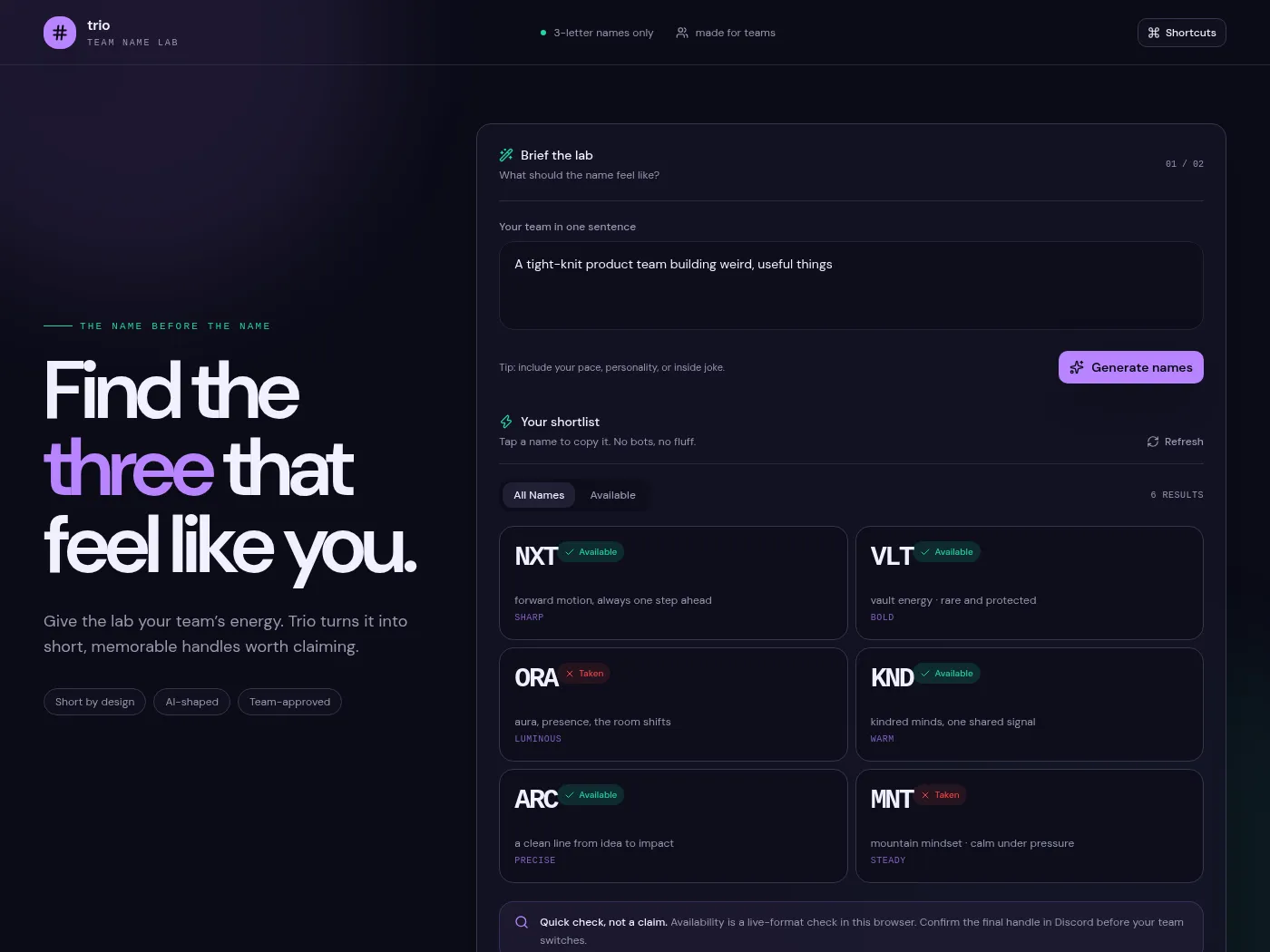 AI Discord Name Finder