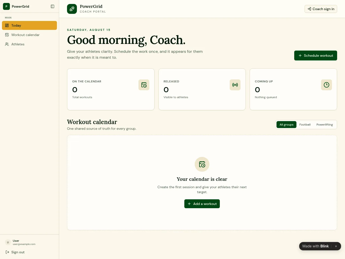 PowerGrid Coach Portal