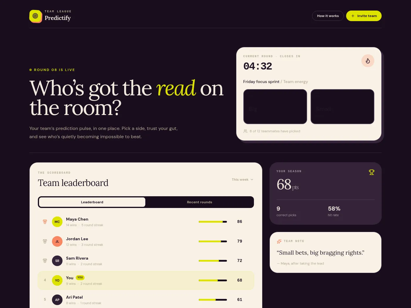 Predictify Game